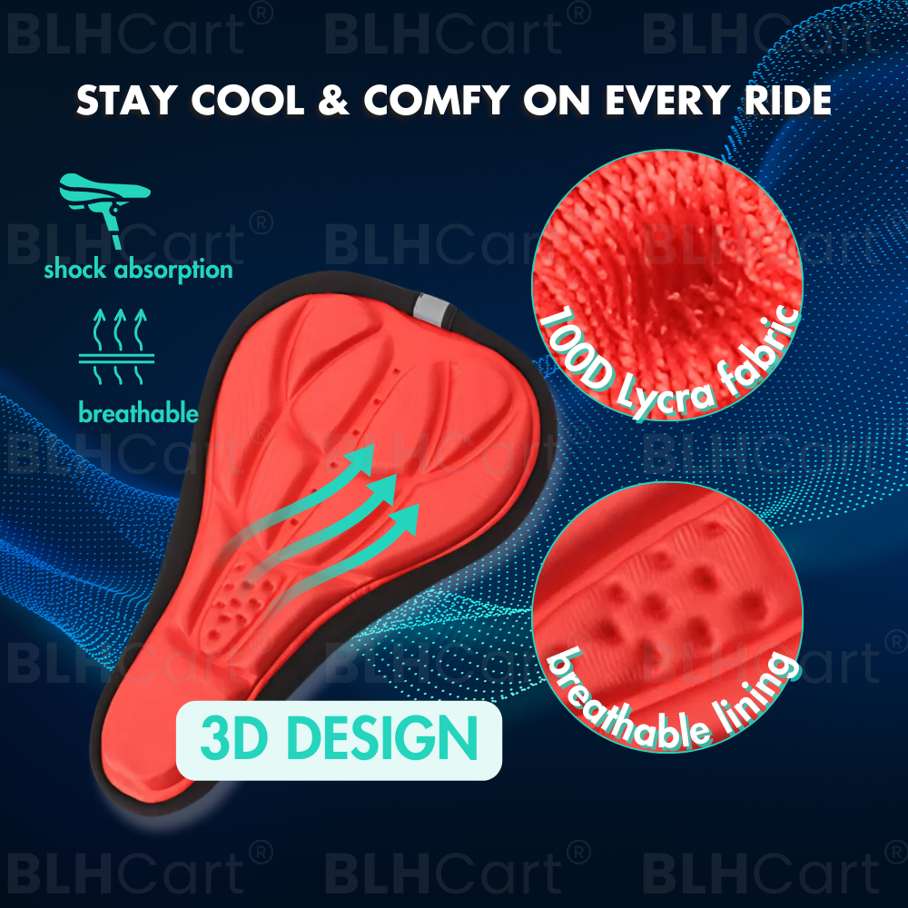 BLH Adjustable Cover Bicycle Seat Basikal MTB Bicycle Saddle Gel Pad ...