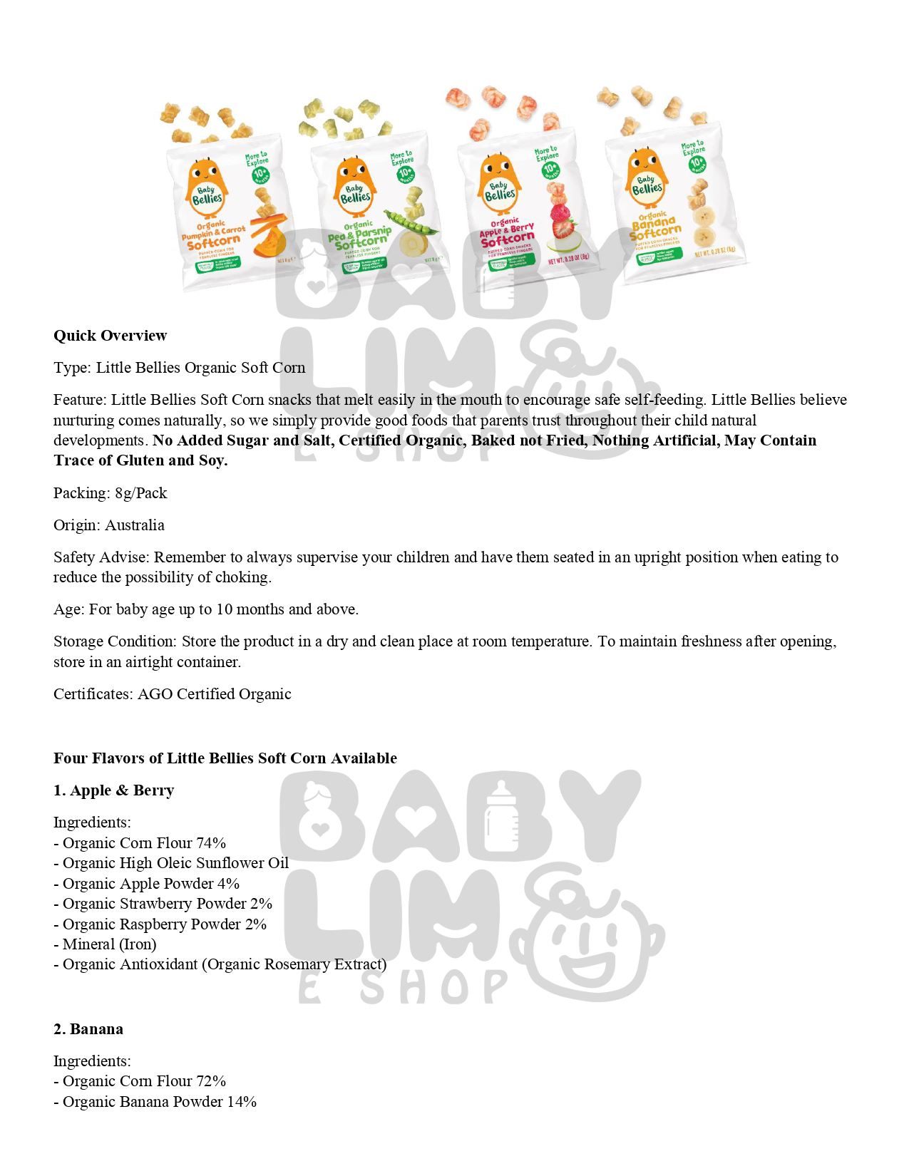 [New Packaging] Australia Little Bellies Baby Puffs Round-A-Bouts ...