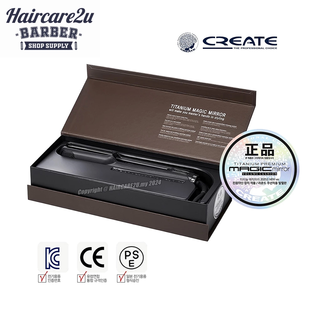 Create Titanium Magic Mirror II Professional Hair Straightener Flat ...