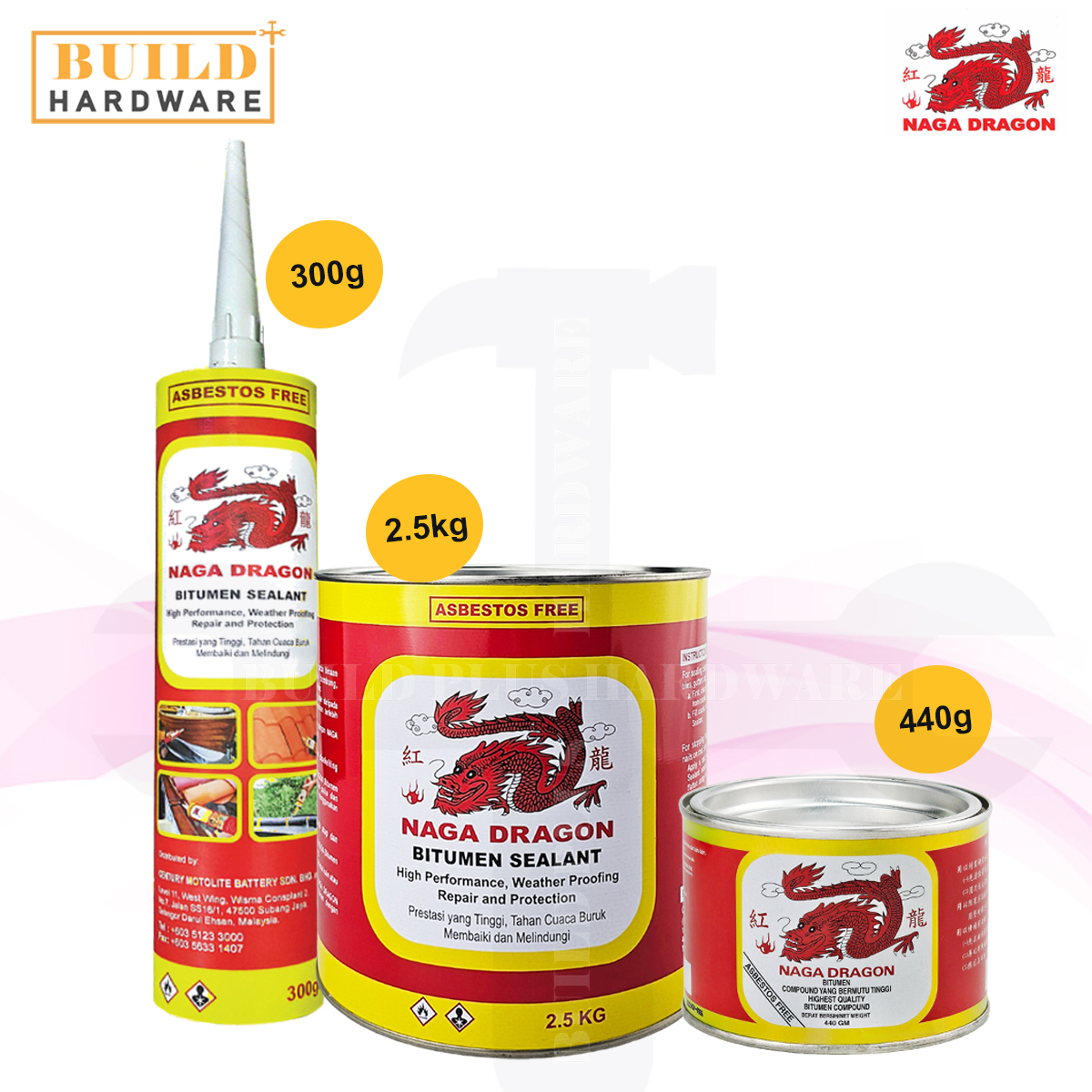 NAGA DRAGON Sealing Compound 440g Bituminous Compound Bitumen Kompaun ...