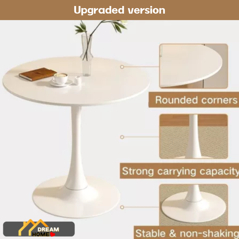 Dream Home Nordic Round Coffee Table Side Table Decoration Living Room Meja Kopi Bulat Ruang ...