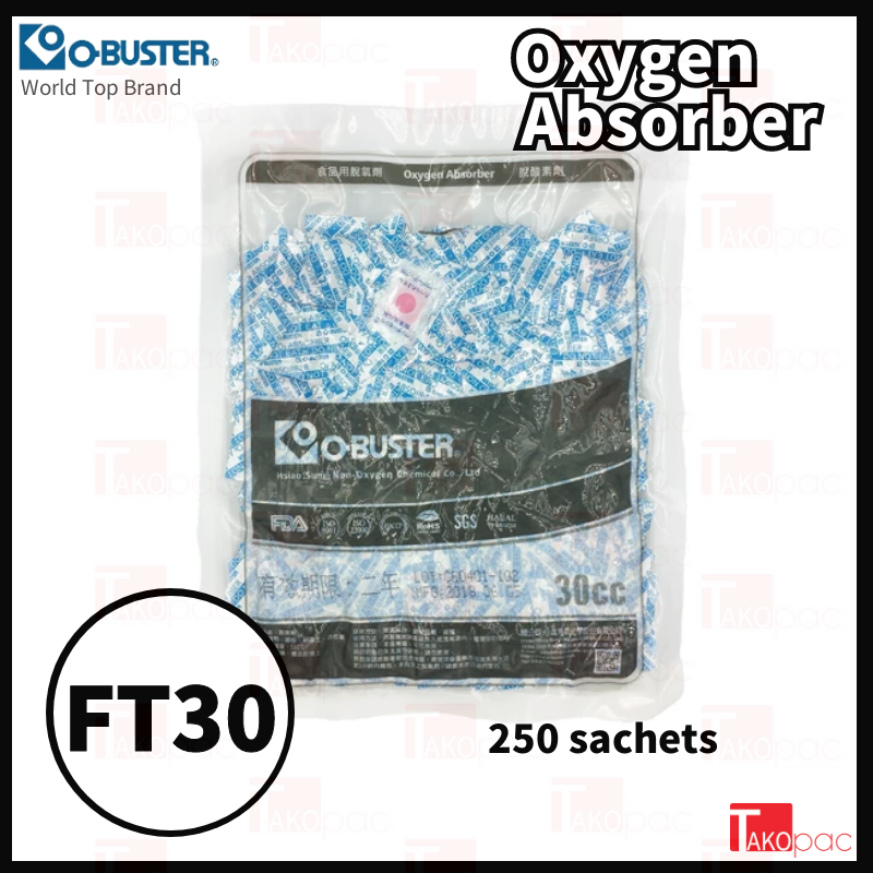O-Buster Oxygen Absorber FT30 30cc. Oksigen Absorber. 脱氧剂 Penyerap ...