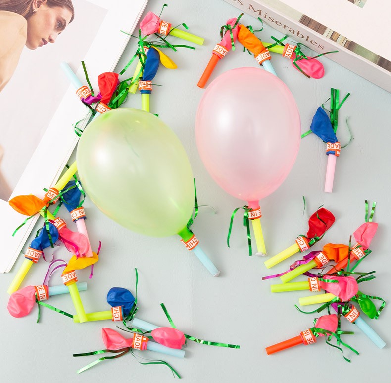 50pcs Party Whistle Noisemaker Balloon for Kids, Fun Whistle for ...