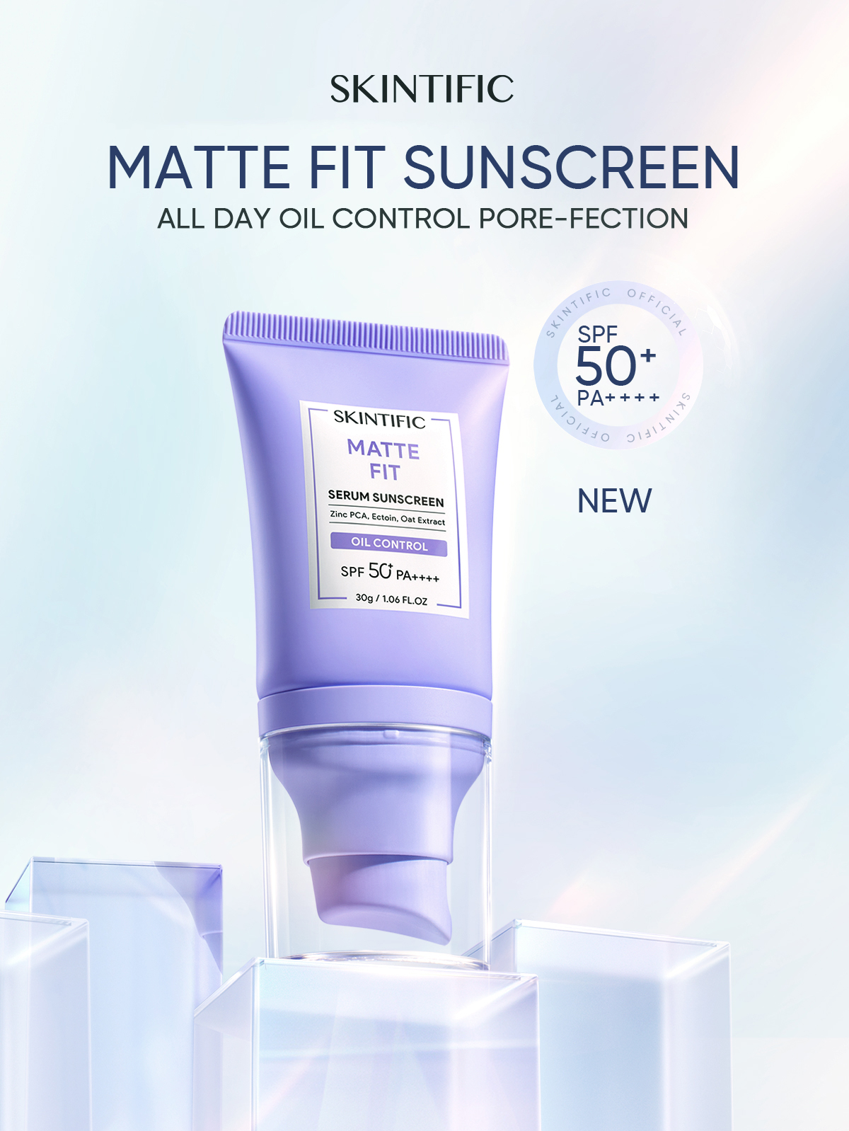 SKINTIFIC Matte Fit Serum Sunscreen SPF50+PA++++UV Protection Oil ...