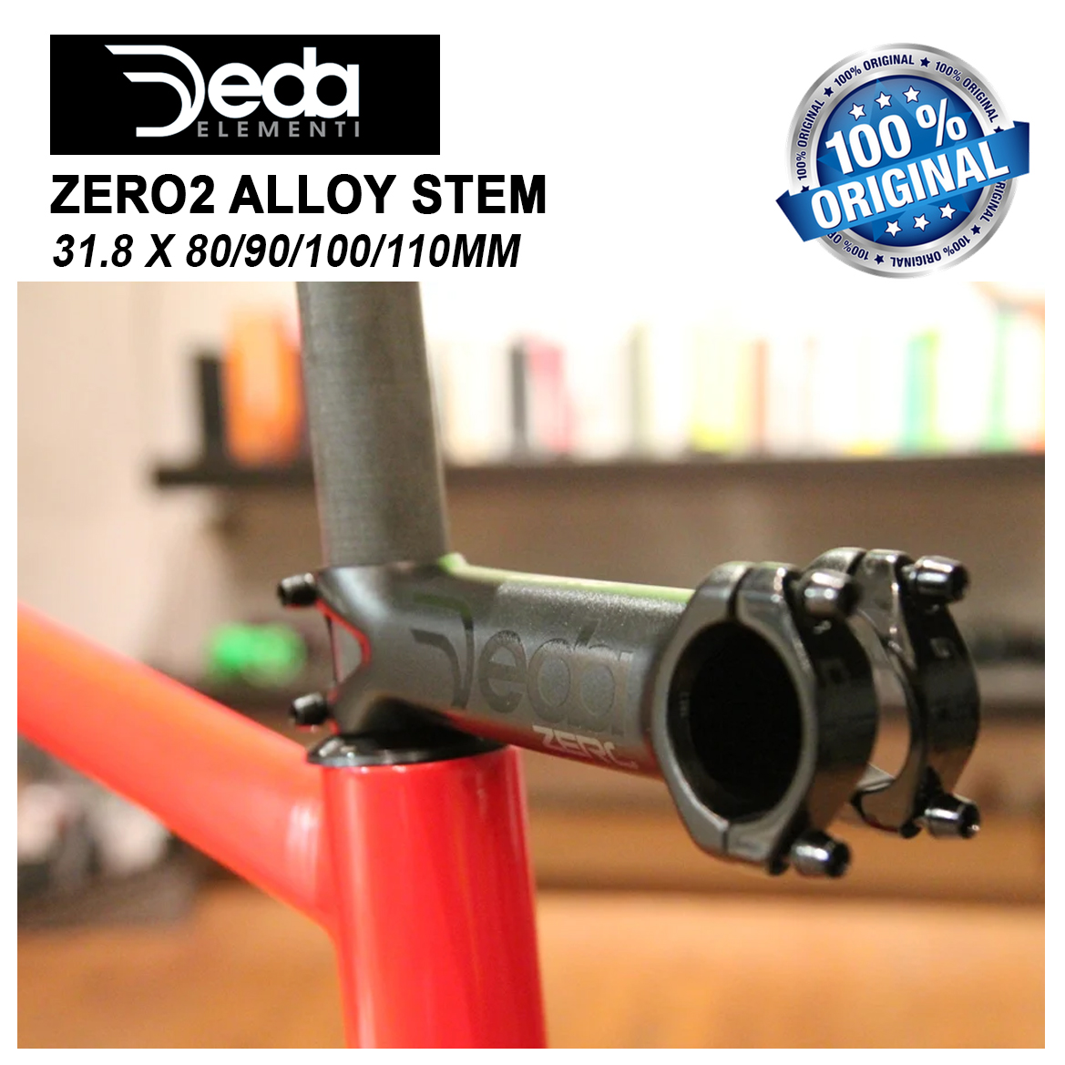 DEDA Elementi Zero2 Superlight 3D Alloy Stem for Road Bike MTB 31.8mm x 80mm 90mm 100mm 120mm 7 ...