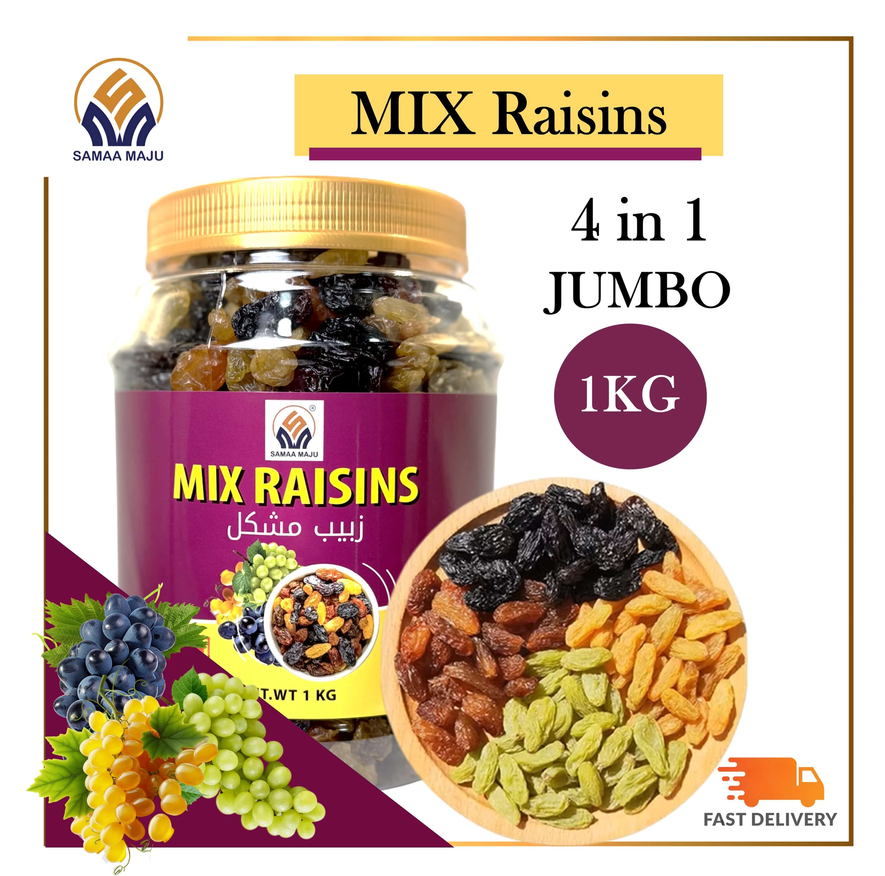 Mix kismis Jumbo Black Kismis , golden Kismis , sultana Kismis Green ...
