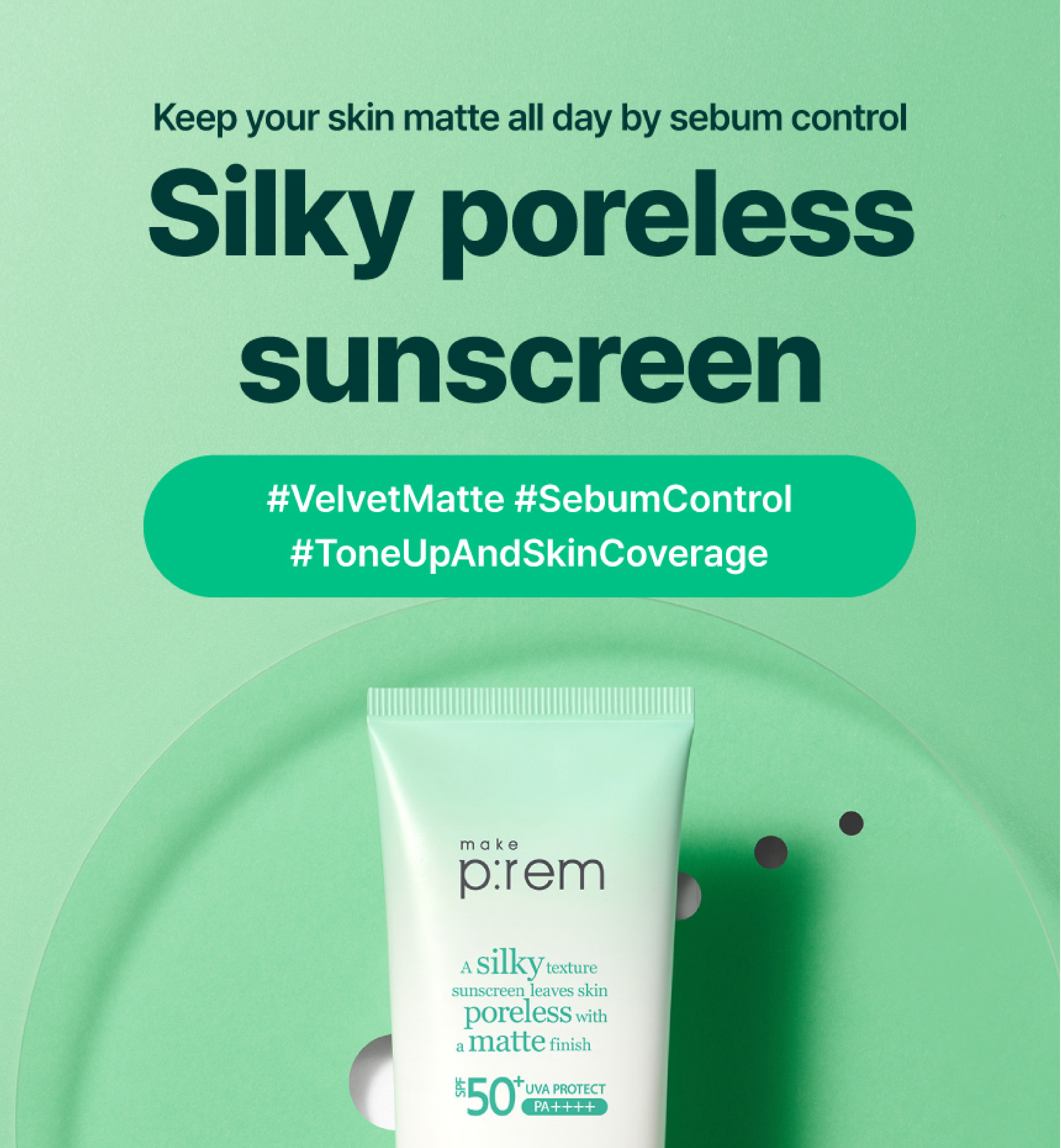Make Prem UV Defense Me. No Sebum Sun Cream 50ml | Shopee Malaysia
