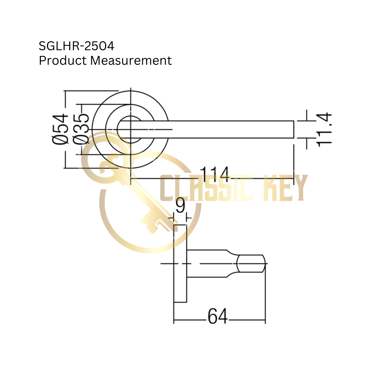 St Guchi Lever Handle Mortise model SGLHR-2504 Stainless Steel SUS304 ...