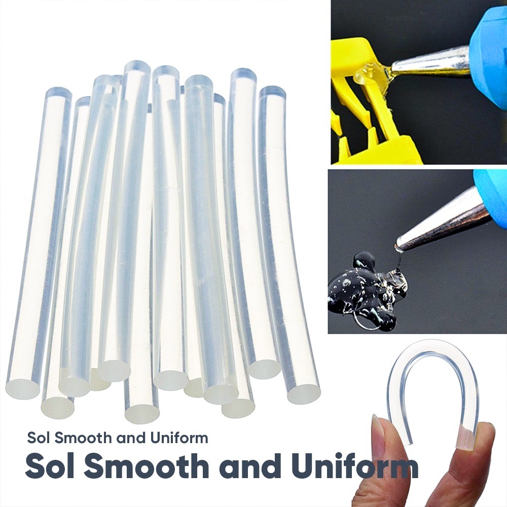 𝗡𝗢𝗡 𝗧𝗢𝗫𝗜𝗖 7mm Glue Stick Hot Melt Rod Clear Transparent Heat Glue Gun ...
