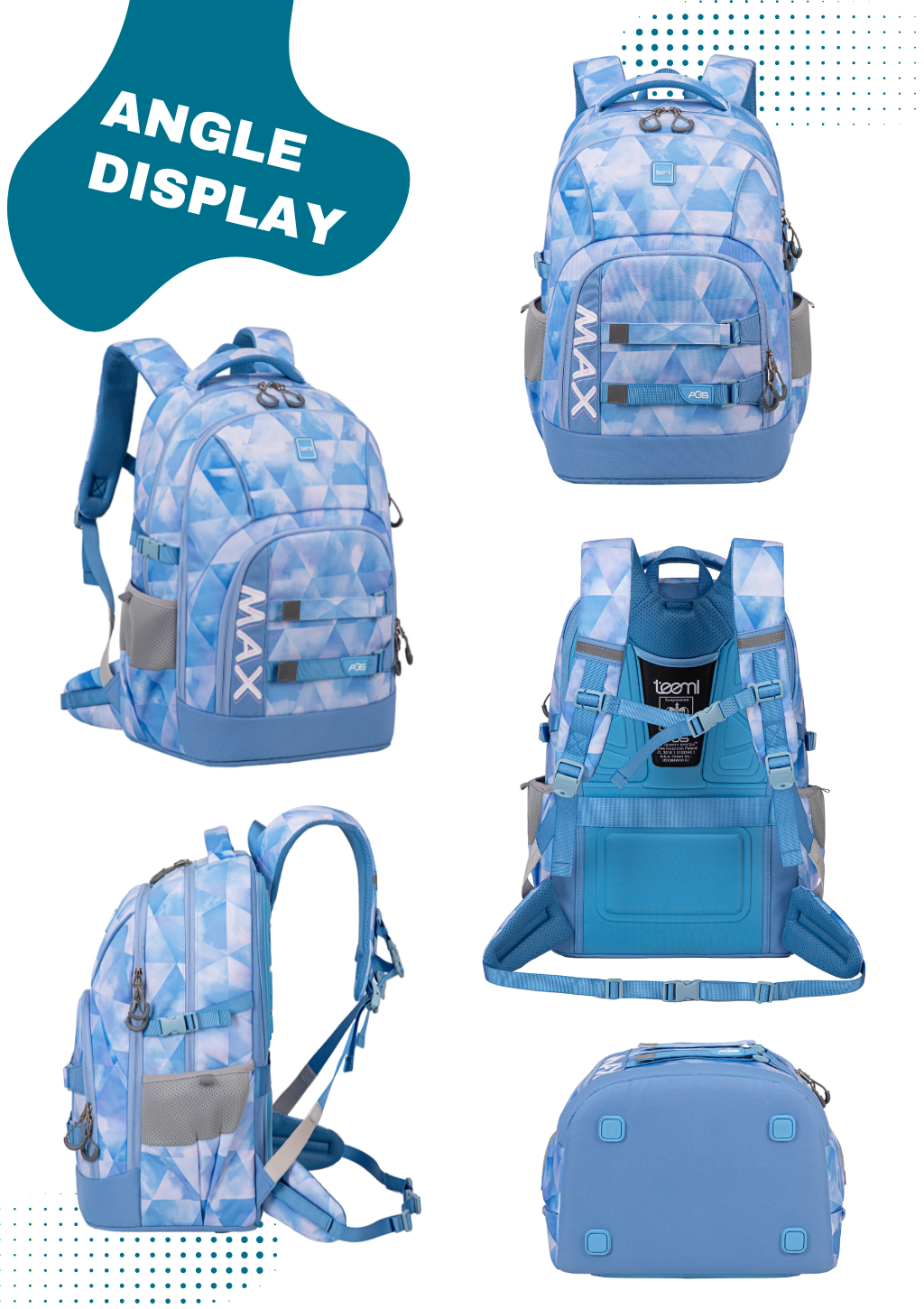 TEEMI PRIME HoppiPac - AeroMax 48cm Beg Sekolah Menengah Remaja Teens ...
