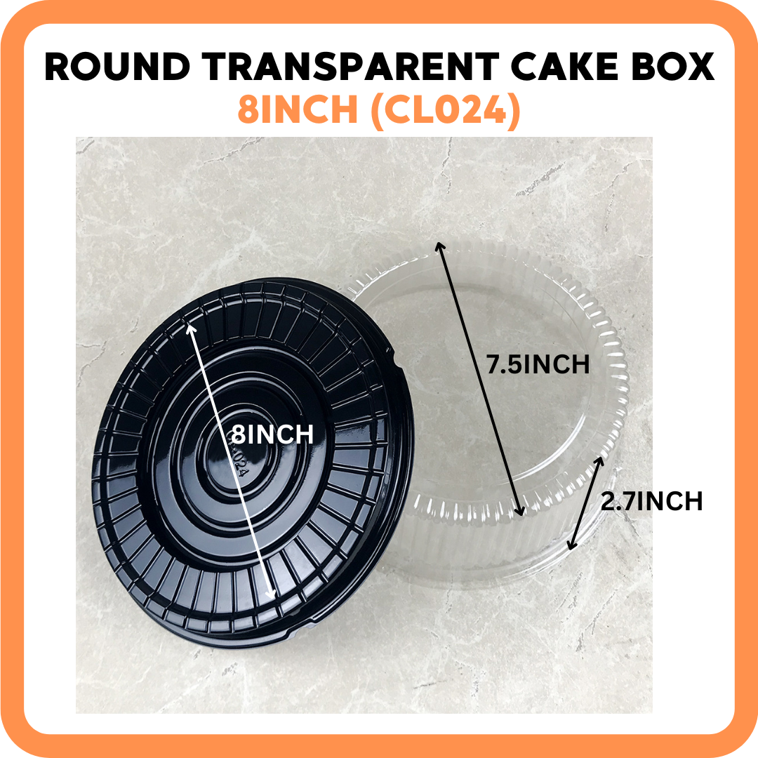 4/6/8 inch Bekas Kek Round Cake Packaging Transparent Box mini cake ...