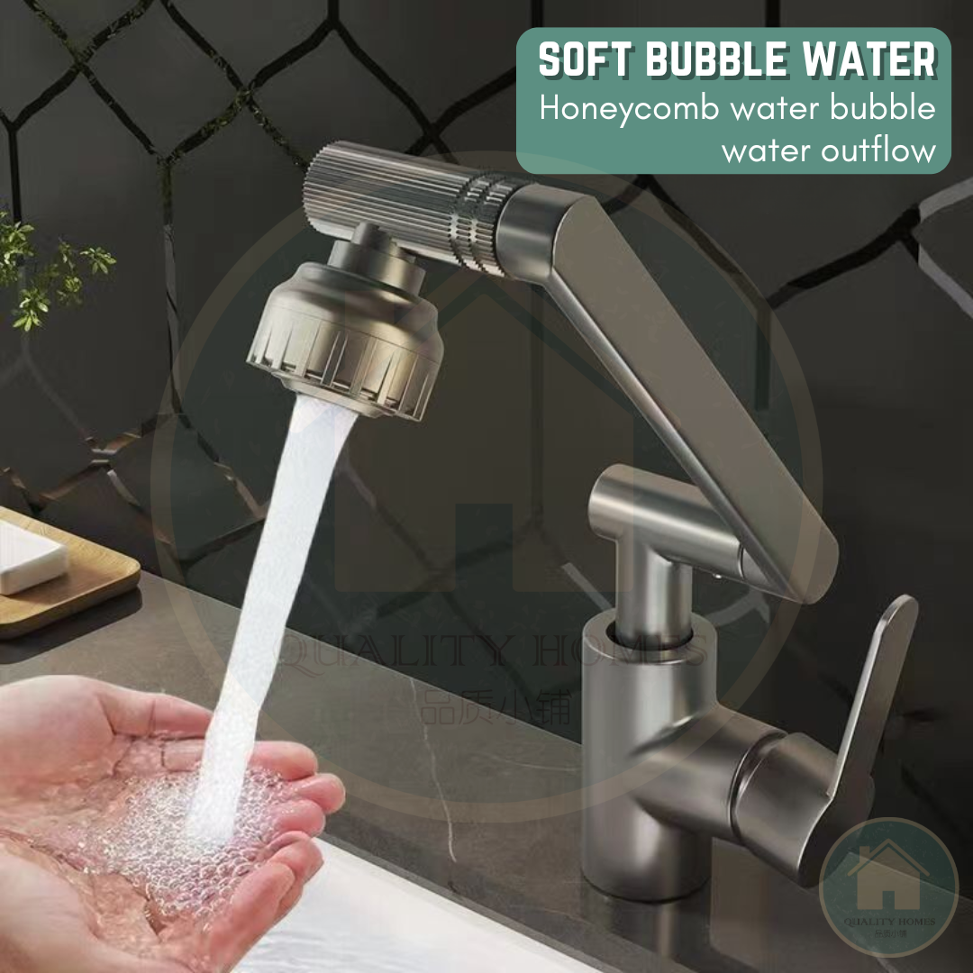 Quality Homes Vertical Type 1080° Rotation Faucet Stainless Steel Mix ...