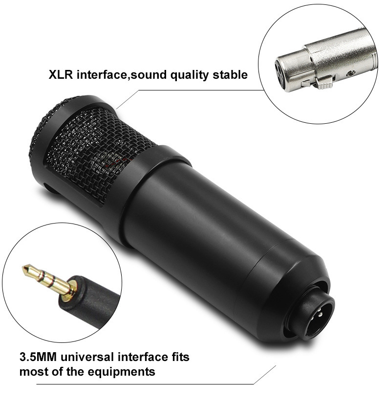 Professional BM800 Condenser Microphone Kit For Radio Braodcasting PC ...