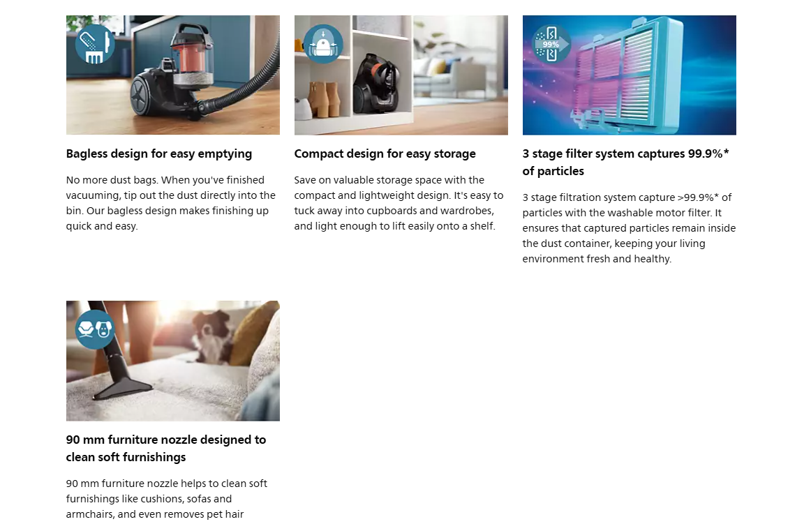 Midea Bagless Vacuum Cleaner With Hepa Filter MVC-V12K-GR / Philips ...