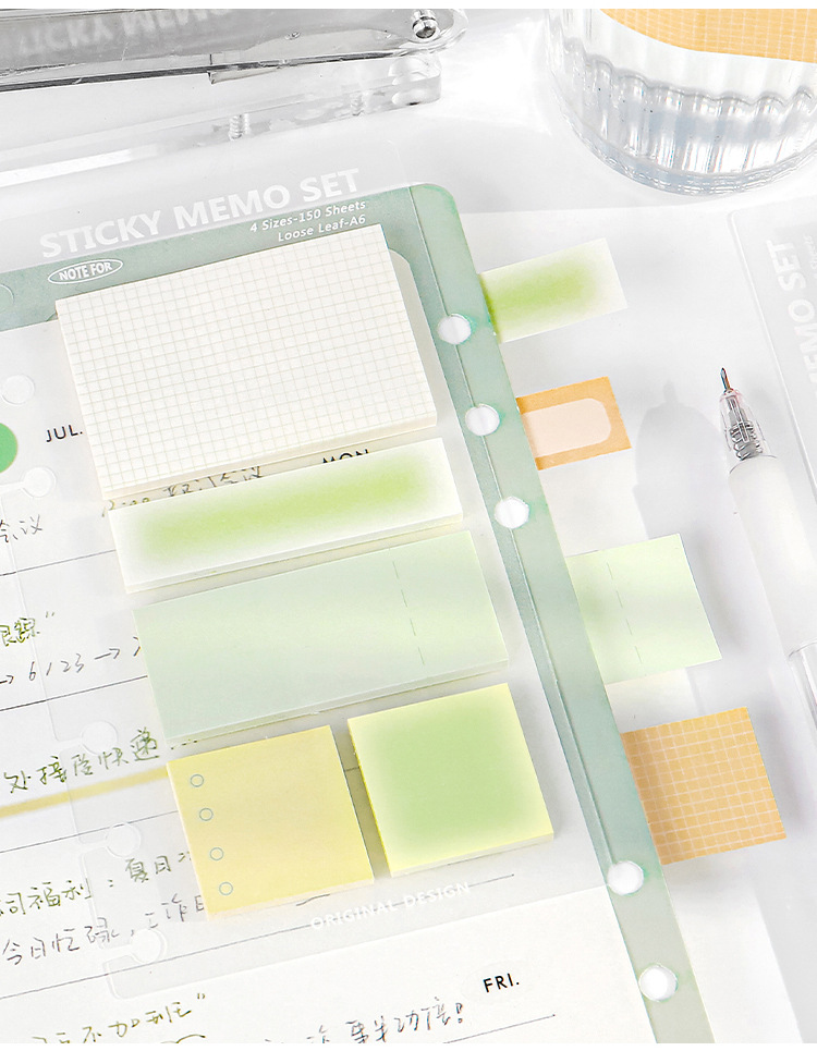 Whitespace 5in1 A6 Loose Leaf Sticky Notes Binder Minimalist Memo Pad 6 ...