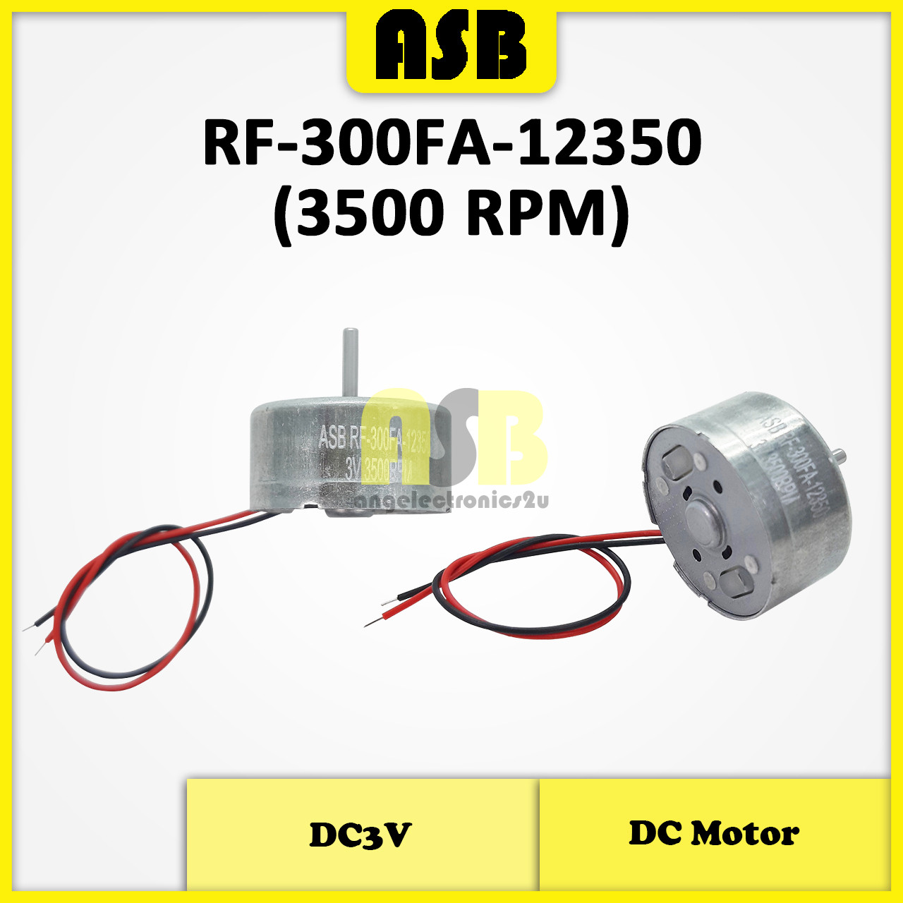 (1pc) DC Motor DC3V 130 / RF-300C-12350 / RF-300FA-12350 ( 3200 RPM ...