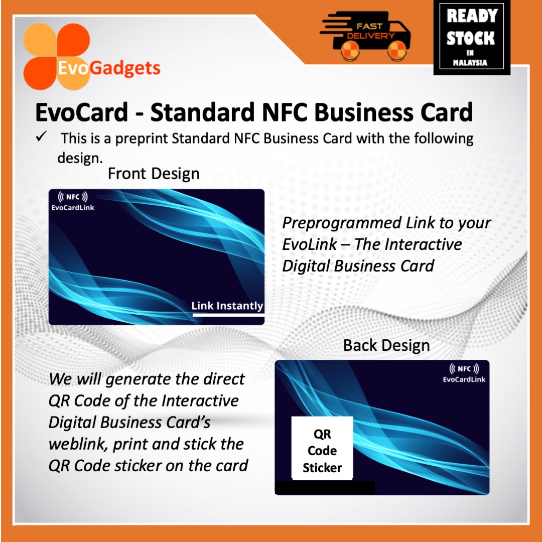 Standard EvoCardLink: Your Ultimate NFC Digital Business Card / Name Card NFC / NFC ID Card ...