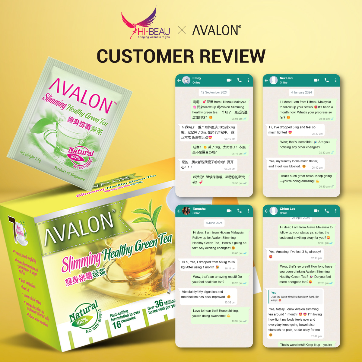 3 Boxes AVALON Slimming Healthy Green Tea 20s & 40s 新加坡燃脂瘦身排油健康绿茶 Teh ...