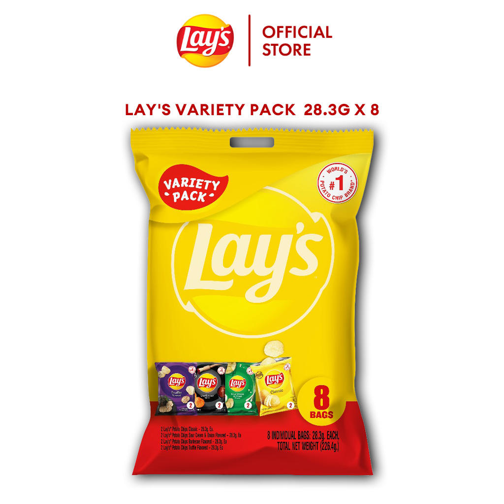 Lay's Variety Pack Lays Potato Chips 28.3g x 8 | Shopee Malaysia