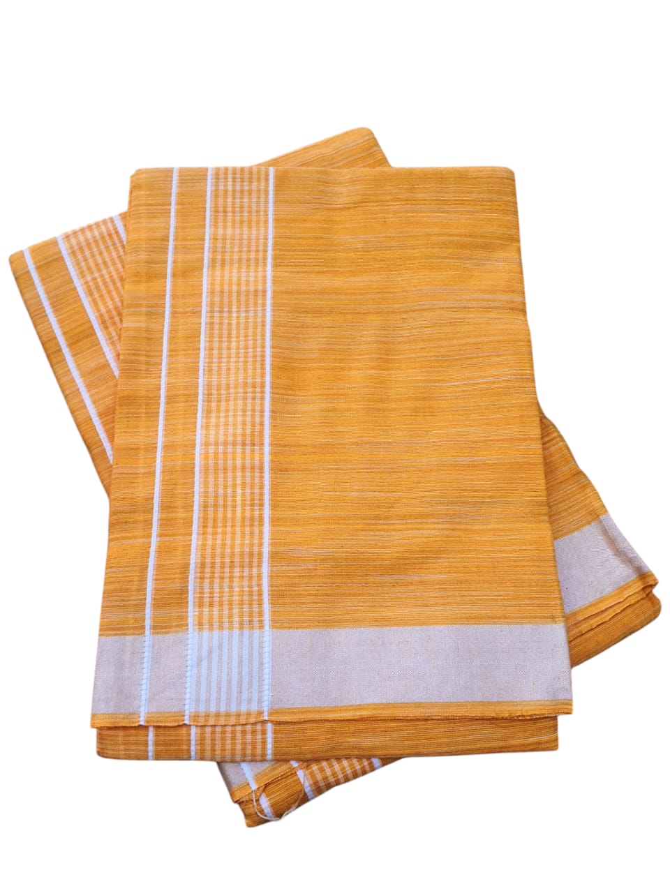 8x4 Santhanam Color Sathyam Special Cotton Veshti/Dhoti with Thundu Set ...