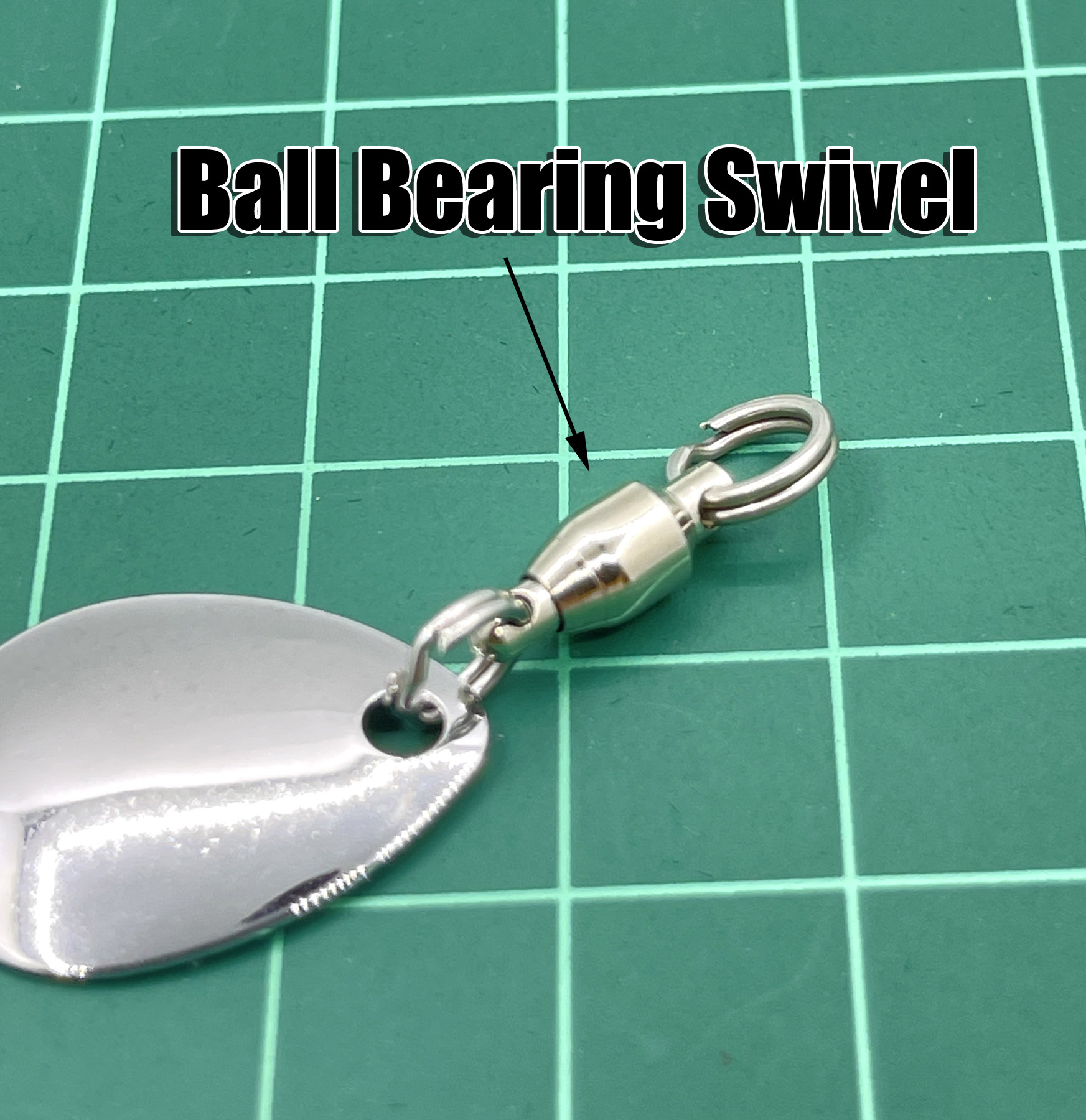 Anh Spinner Blade with Ball Bearing Swivel for Fishing Lures Frogs JIgs ...