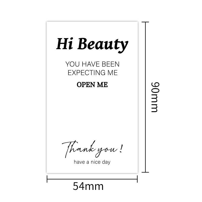 LBS • 50pcs | 5.4x9cm Rectangle Thank You Stickers Sealing Labels ...