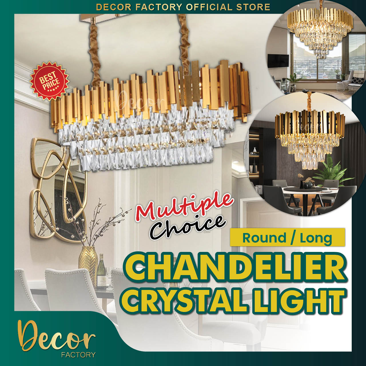 [HOT🔥] Modern Luxury Chandelier Crystal Gold Pendant Light Crystal ...