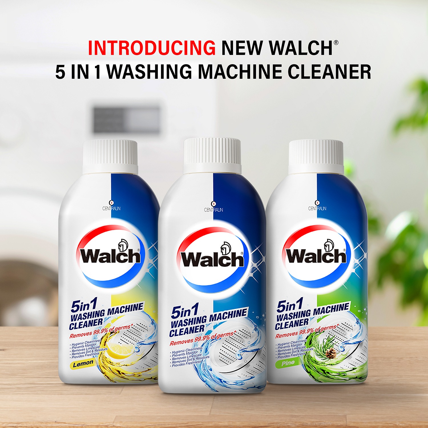 100% Original Walch 5in1 Washing Machine Cleaner 250ml ( 99.9% Kill ...