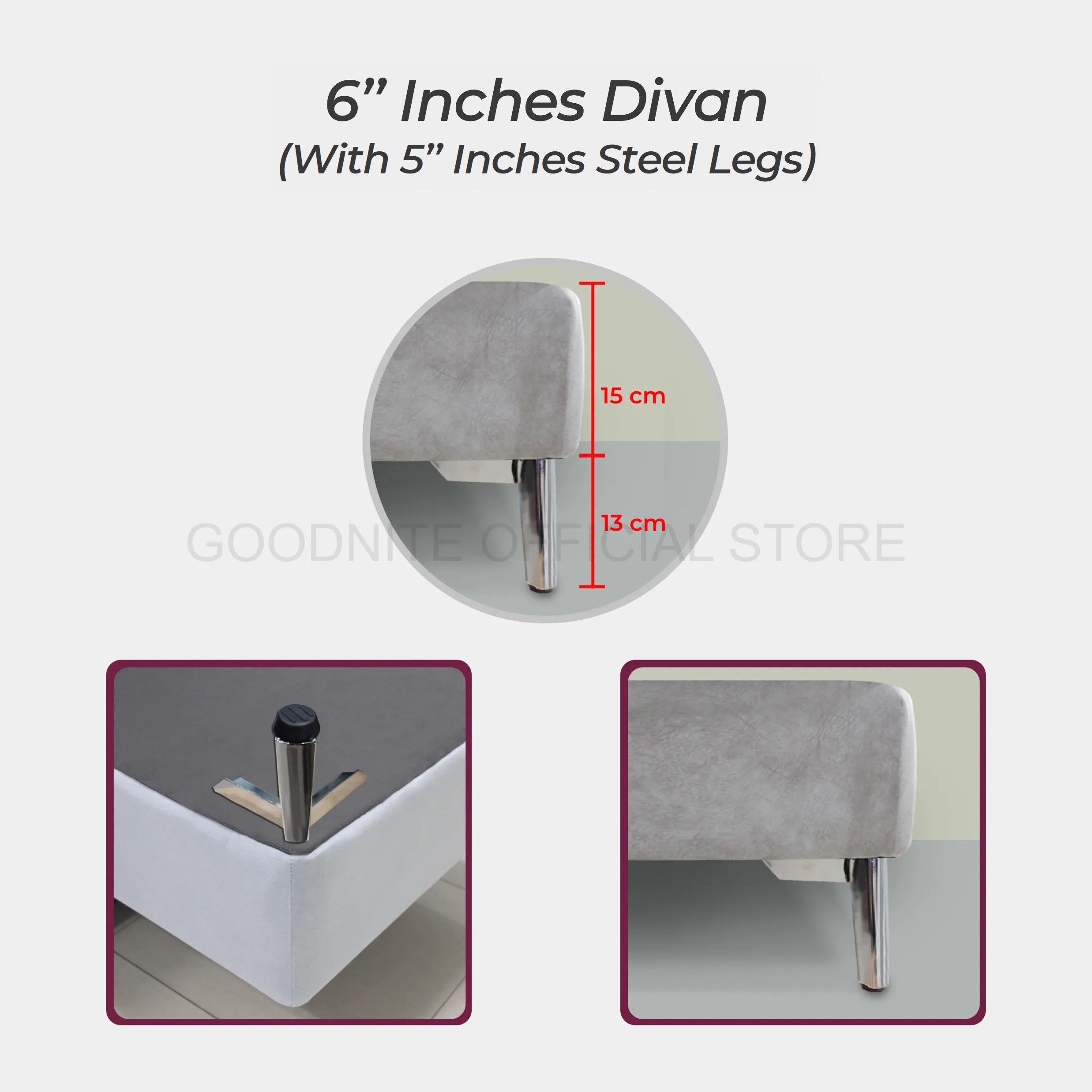 Goodnite 6 inch Divan Only (PVC Leg/ Steel Leg) | Shopee Malaysia