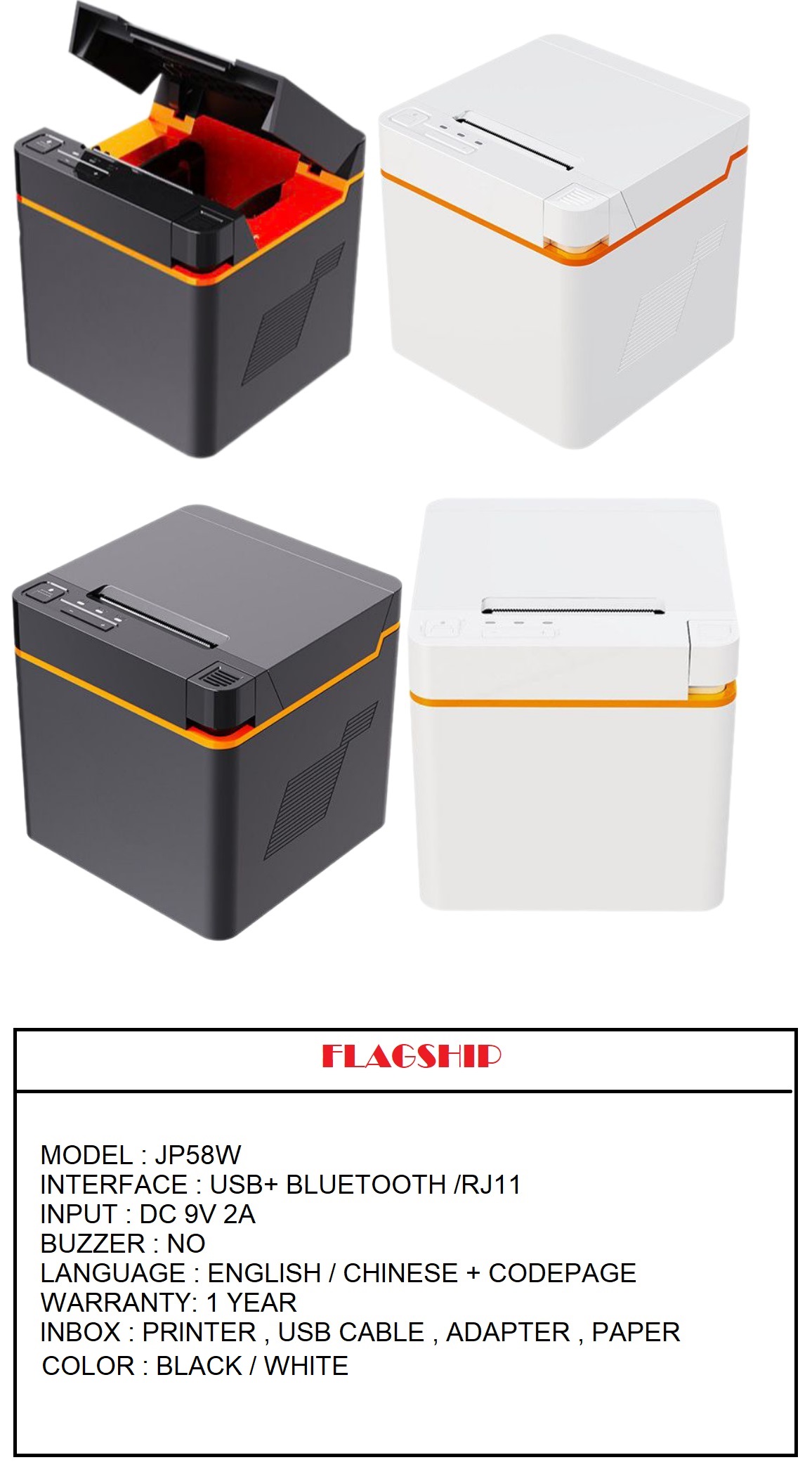 AIMO HPRT SPRT ZYWELL 58MM THERMAL PRINTER USB+BLUETOOTH | Shopee Malaysia