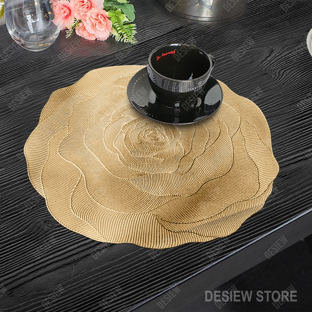 Alas Meja Pinggan Lapik Meja Bunga Raya Hibiscus Flower Table Mat ...