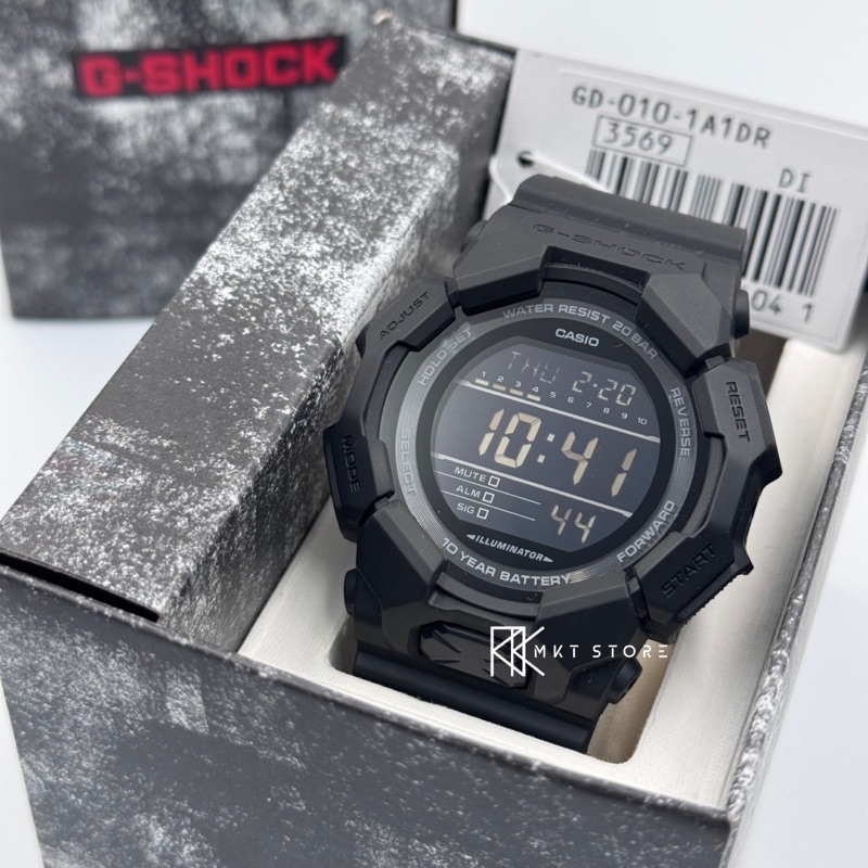 Original G-shock 10 years Battery Life Digital Full Black Resin GD010-1A1 / GD-010-1A1 / GD-010 ...