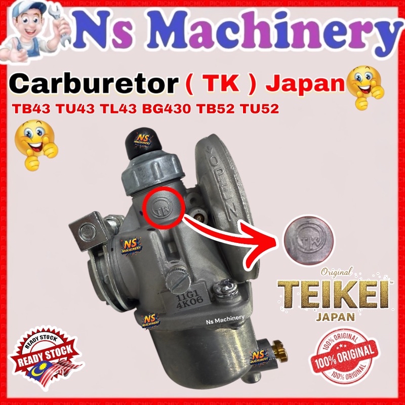 Super Heavy Duty Carburetor(TK)Original Japan TB43/TU43/BG430 TB52 Brush Cutter/Original Teikei ...