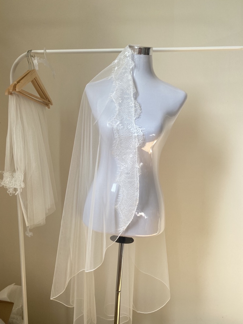 Veil NIKAH OFFWHITE Bridal veil Wedding veil Nikah tunang Malaysia ...