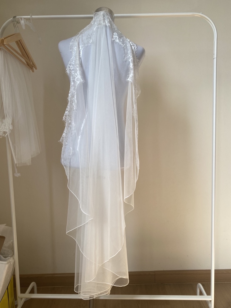 Veil NIKAH OFFWHITE Bridal veil Wedding veil Nikah tunang Malaysia ...