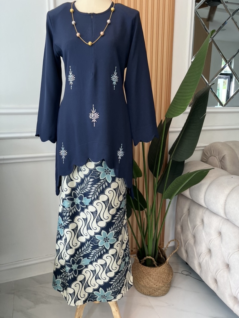 (NO DIAMOND SET) VOL2.0 SCALLOP CIK SURI RIAU KURUNG KAIN PLATTED SUSUN ...