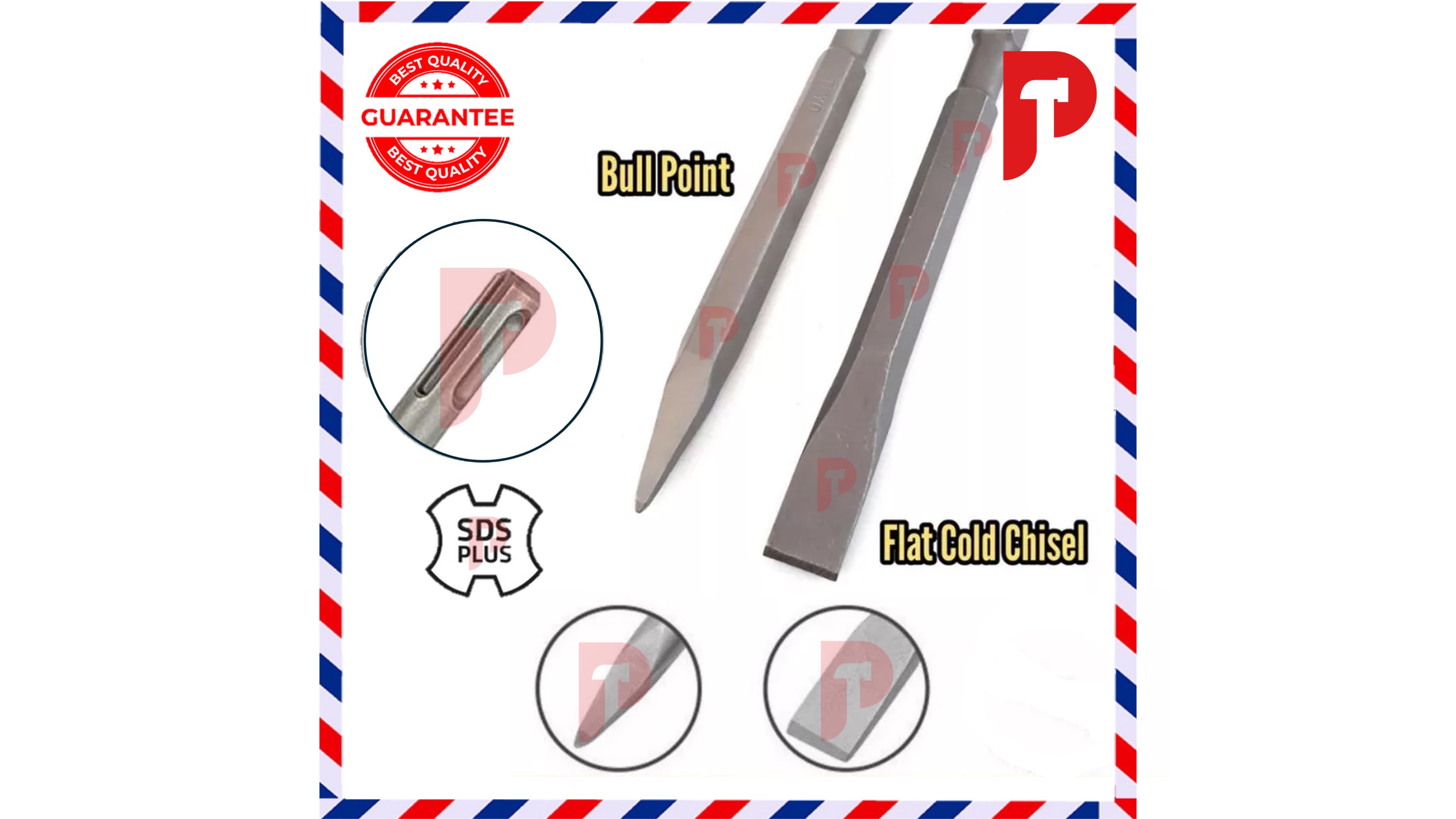 SDS Plus Chisel Bull Point Chisel 🔥 Ready Stocks 🔥 (Flat/Point ...