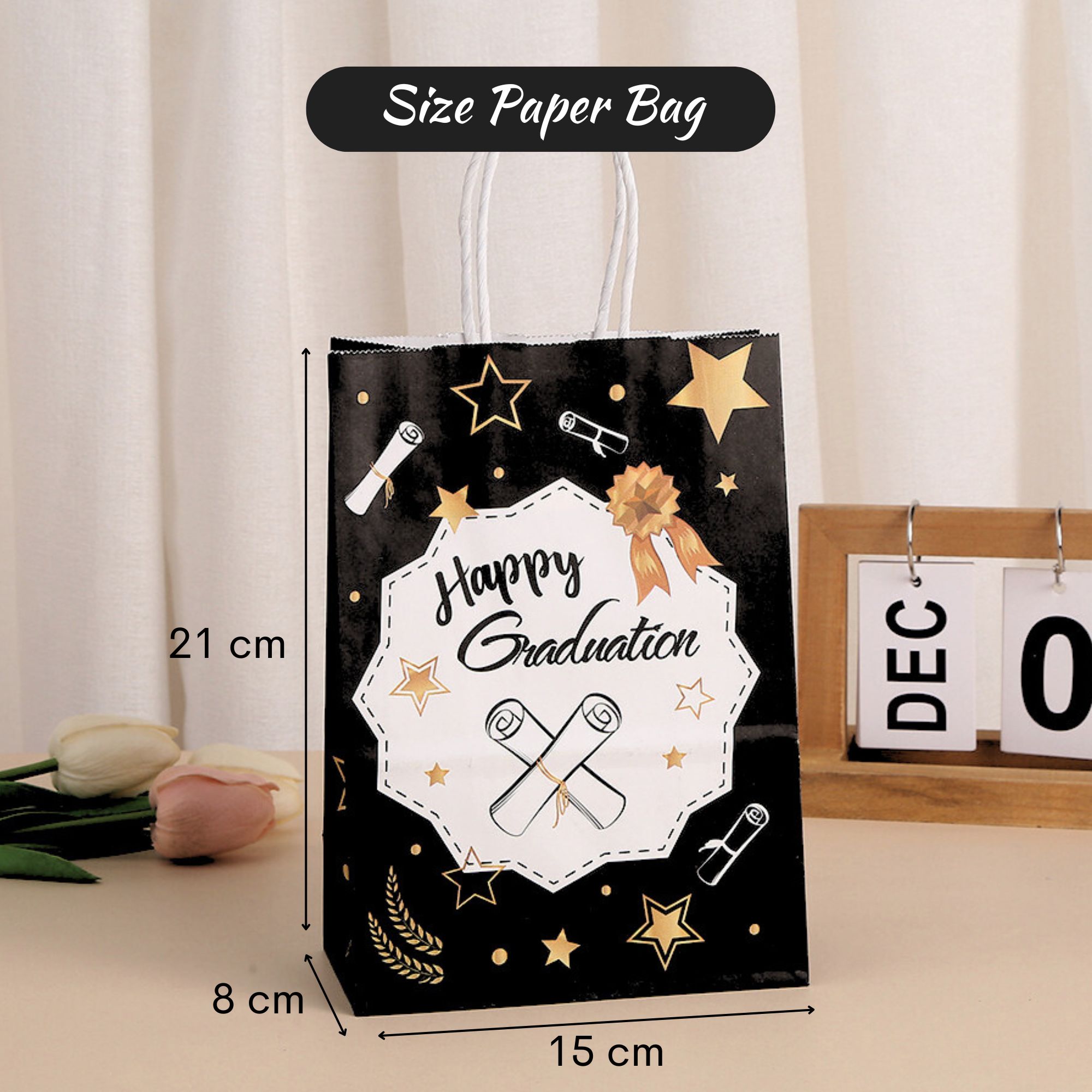 A5 Graduation Paper Bag with handle Gift Packaging Party Convocation ...