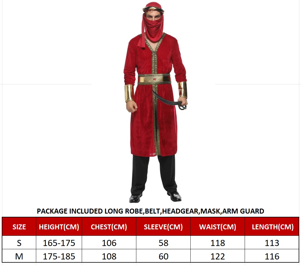 MYLITTLELASS Kostum Pahlawan Arab Kanak-kanak & Dewasa Pakaian ...
