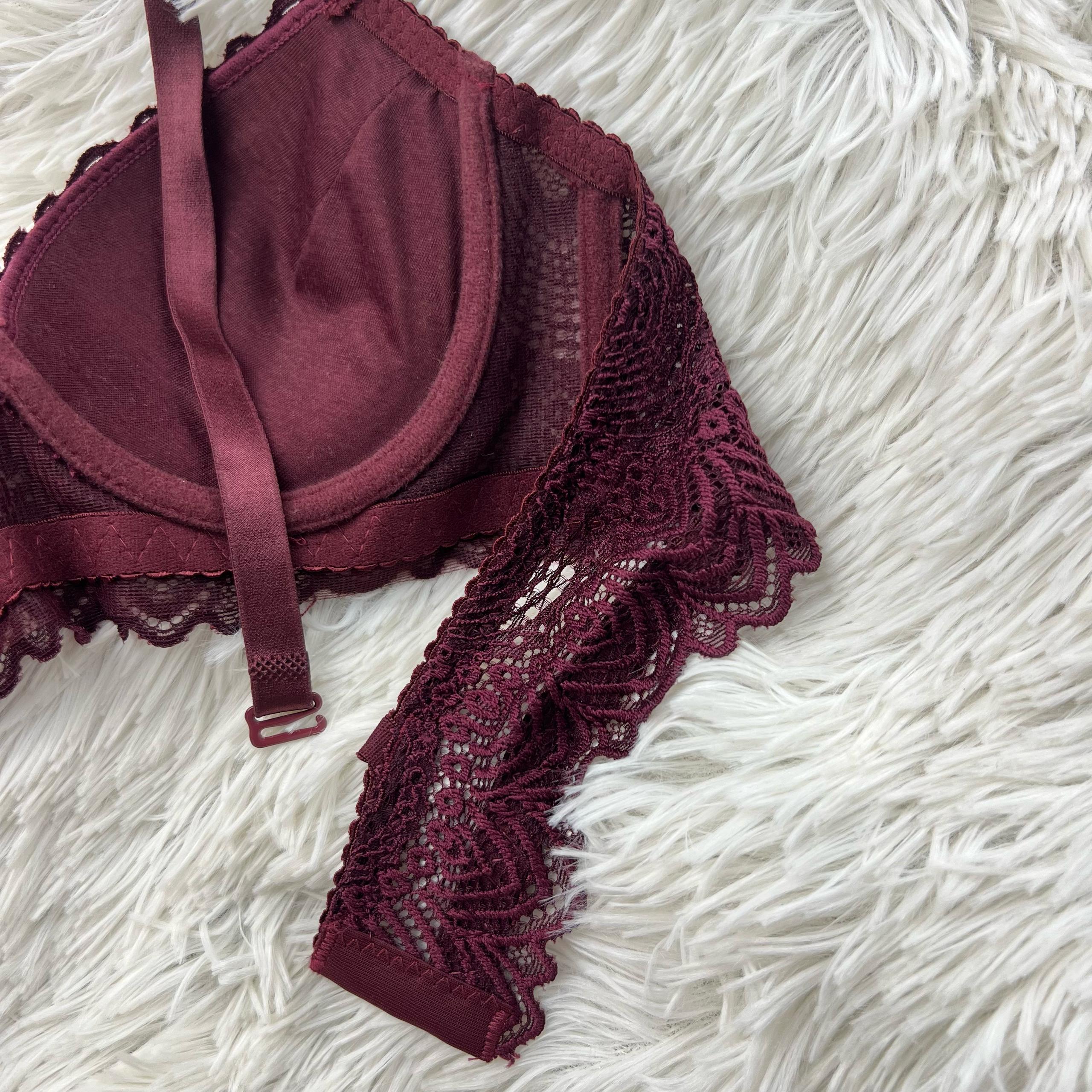 Push Up Breathable Lace Bra Cup AB #34-#38 Underwired PERFECT Support ...