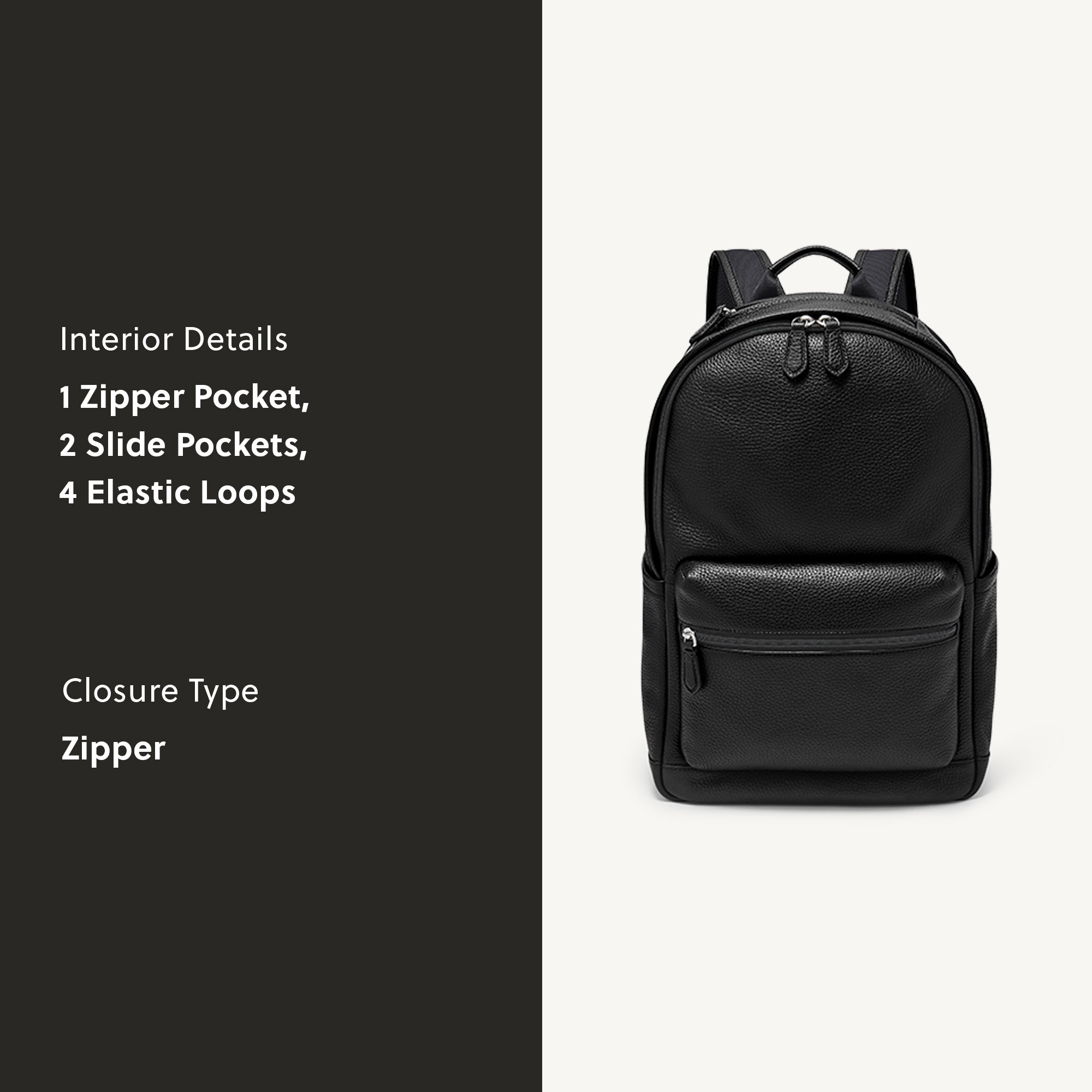 Fossil Men's Buckner Backpack ( MBG9631001 ) - Black Leather | Shopee ...