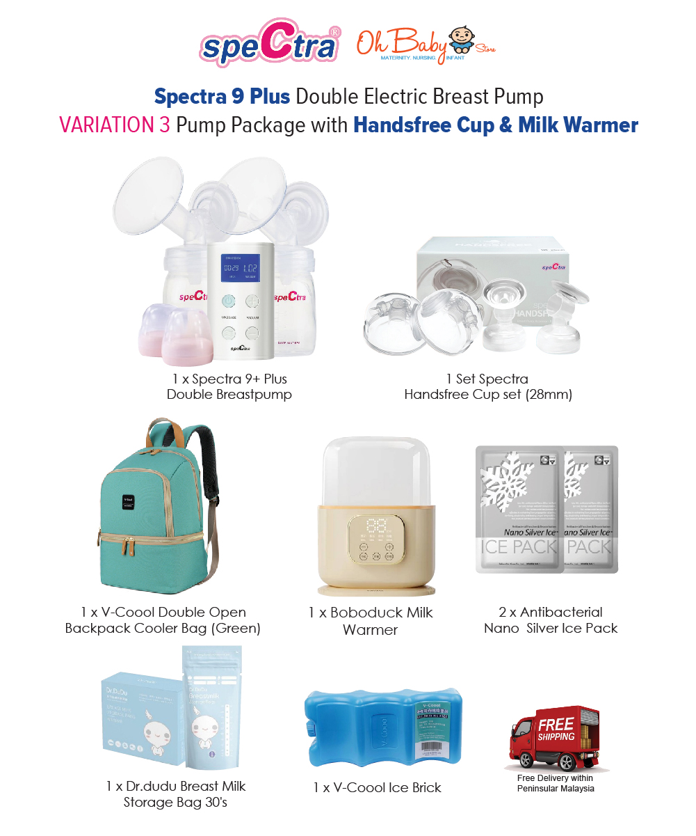 Spectra 9 Plus Double Electric Breast Pump with Spectra Handsfree ...