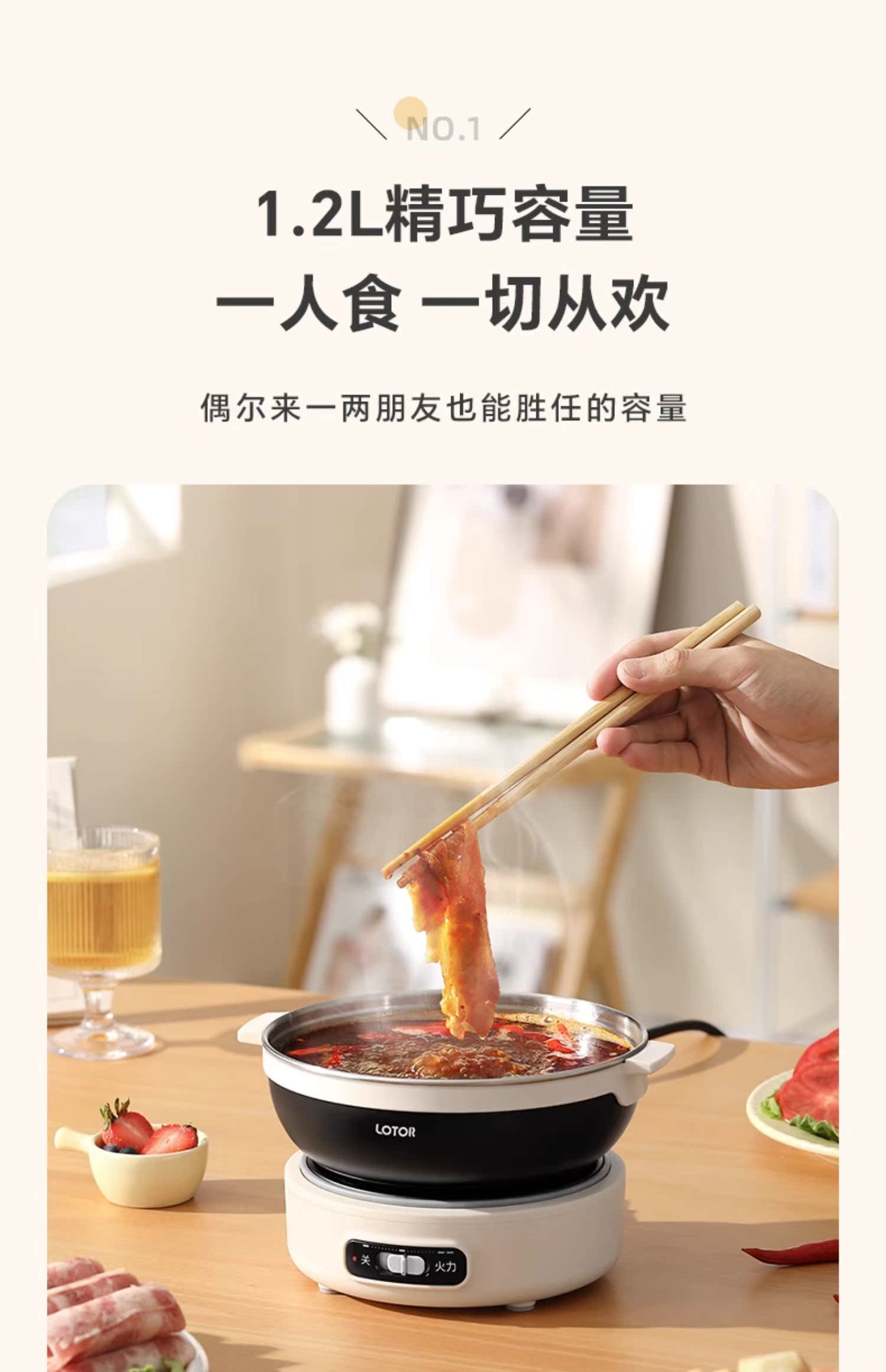 LOTOR Portable Electric Cooker Foldable Multi Non-Stick Multi Cooker ...