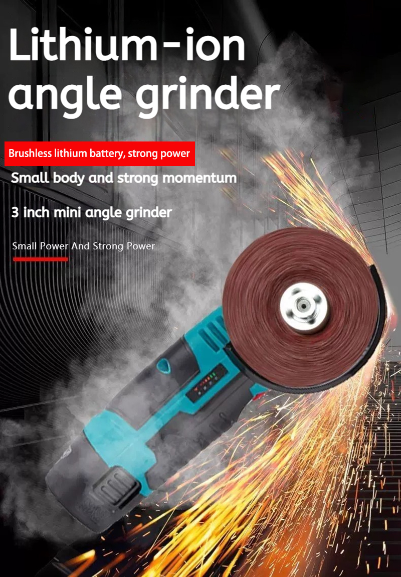🔥CHIC🔥 3-Inch Portable Cordless angle grinder mini angle grinder ...