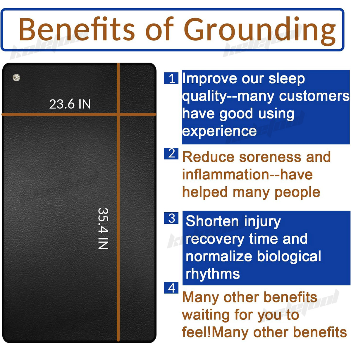 Earthing Mat Sleep Mat EMF Yoga Mat Improve Energy Release Body for ...