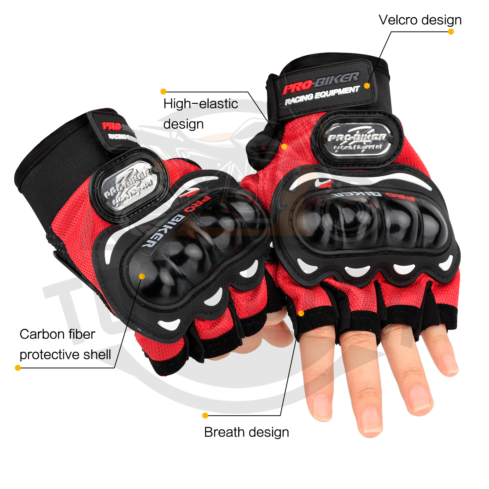Pair Motorcycle Riding Glove Pro Biker Gloves Sarung Tangan With ...