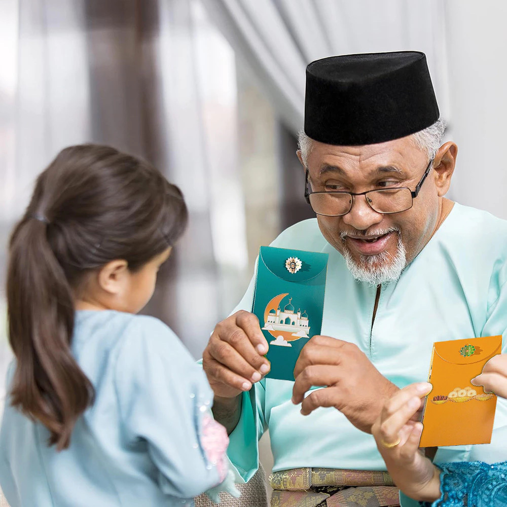 Sampul Duit Raya 2025 Premium 3D Cantik Green Packet Ampau Angpau Raya ...