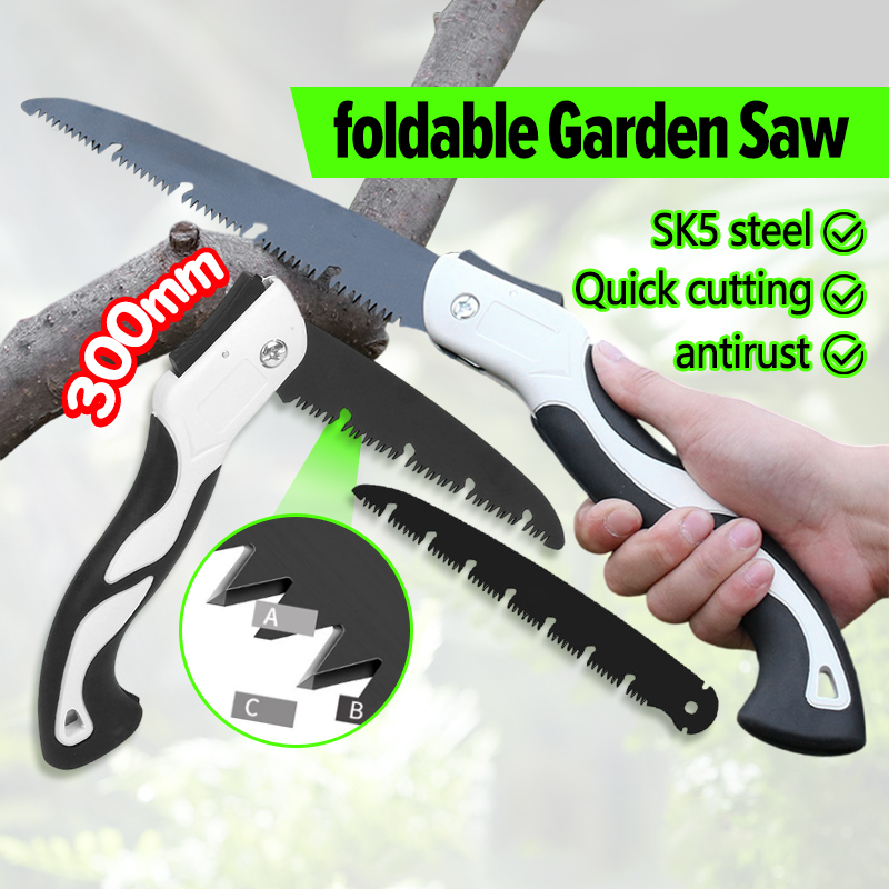Portable 300MM Folding Saw Gergaji Pokok Gardening Garden Pruning Saw Fruit Tree Pruning ...