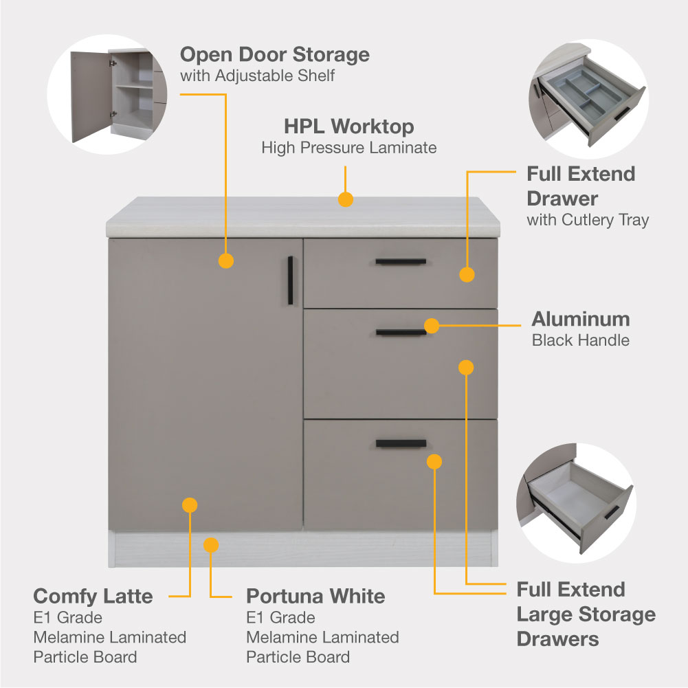 [FREE INSTALLATION] Nova Kitchen Cabinet Series for Wet & Dry Kitchens ...