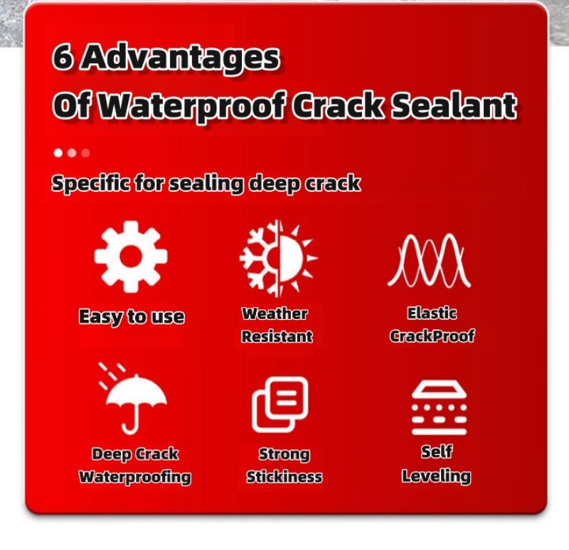 Caulking Glue 500ml Waterproof Coating Flexible Deep Crevice Filling ...